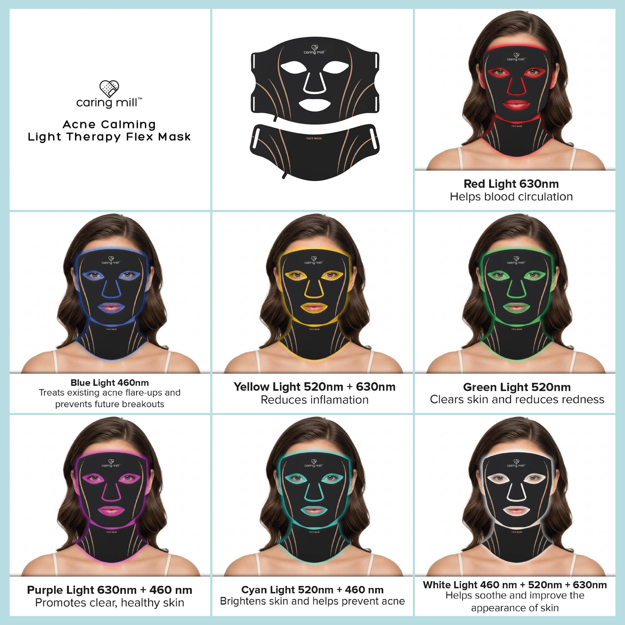 Caring Mill™ Acne Calming Light Therapy Flex Mask by Caring Mill™ | FSA ...